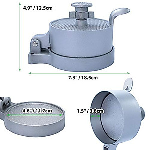 laffeya Burger Press, Hamburger Maker with 50 Non Stick Patty Papers, Adjustable Burger Press Makes 4 1/2" Patties, 1/4Lb to 3/4Lb (Burger Press with Paper)