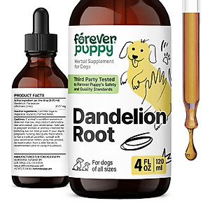 Dandelion Root for Dogs - Liver Supplements for Dogs w/Dandelion Root - Liver Detox & Cleanse Drops for Large, Medium & Small Dogs - Natural Dog Food Supplements for Liver Health Support - 4 oz