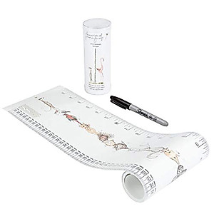 TALLTAPE - Portable Roll-up Height Chart Plus 1 Sharpie Marker Pen to Measure Children Growth from Birth, Choice of 10 Designs, a Memento for Life (Luxury Wild Animal, Large Talltape)