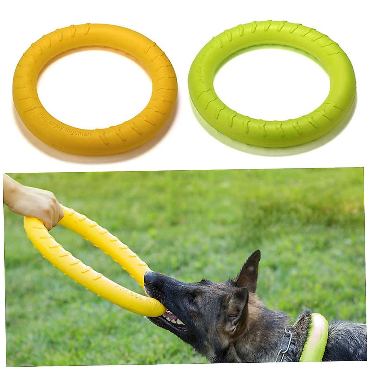 Mipcase Pet Ring Toy Dog Bite Toys Eva Dog Chew Toy Dog Dental Care Ring Dog Ring