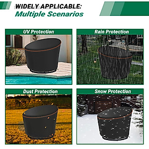 CATOTEL Papasan Chair Cover, 420D Oxford Patio Furniture Seat Cover Waterproof Protective Outdoor Patio Chair Cover Dustproof Cover 47 X 20 X 39Inch,Black