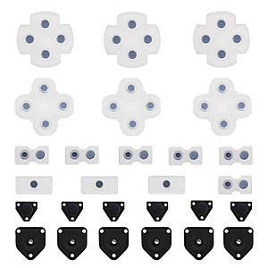 Micro Traders 3 Sets Conductive Silicon Button Pads Controller Button Replacement Repair Part Compatible with Sony Playstation 4 PS4 Controller