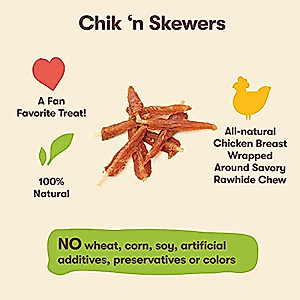 Pet 'n Shape Chik 'n Skewers – Chicken Wrapped Rawhide Dog Chew