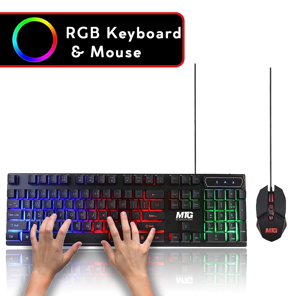 Computer Desktop PC, Intel Core i5-6500, TechMagnet Siwa 6, 16GB RAM, 240GB SSD (Fast Boot), 1TB HDD, RGB Keyboard Mouse, WiFi, Windows 10 Professional (Renewed)