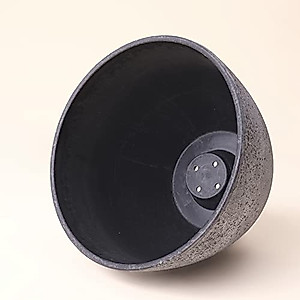 Flower Pots Outdoor Indoor Planter - 11.3 inch Garden Pots Tree Planter for Patio, Deck,Garden,Rock Gray,Set of 2