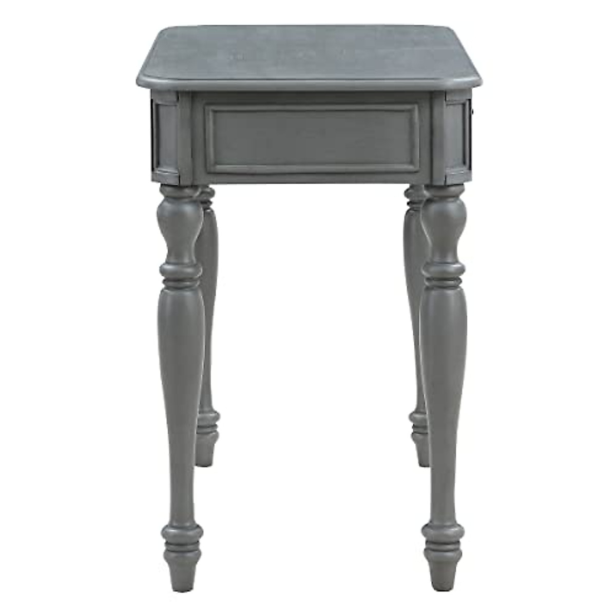 OSP Home Furnishings Country Meadows 36 Inch Writing Desk with Drawer, Plantation Grey
