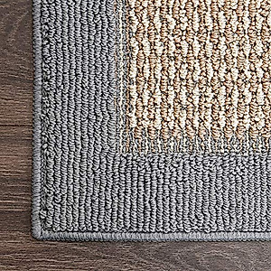 Elle Décor Metropolitan Border Accent Rug, 26"x45", Gray