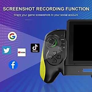 Sefitopher Switch Controller, One Piece Joy Pad Replacement for Nintendo Switch Joycons, Support Turbo, 6-Axis Gyro, Dual Motors Vibration, Wake-up Function, Suitable for Big Hand Players