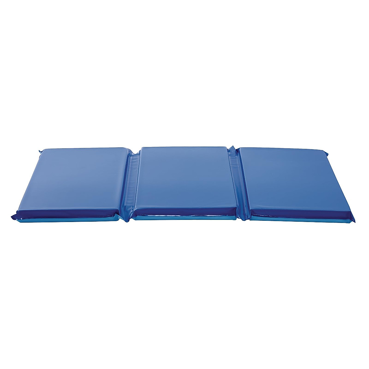 2 Inch Two-Tone Blue Germ-Free Rest Mat by MyPerfectClassroom, Tri-Fold Mat for Comfortable and Safe Nap Time in Daycares, Preschools and Playrooms