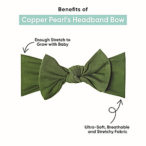 Copper Pearl Baby Bows: Stylish Headbands for Baby Girls, Premium Soft and Stretchy Baby Headbands, Perfect for Newborns, Trendy Designs - Fawn