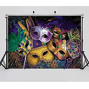 Mardi Gras Theme Photography Backdrop Masquerade Backgrounds Birthday Dancing Party Photo Booth for Wedding Bachelorette Party Decorations Banner 61