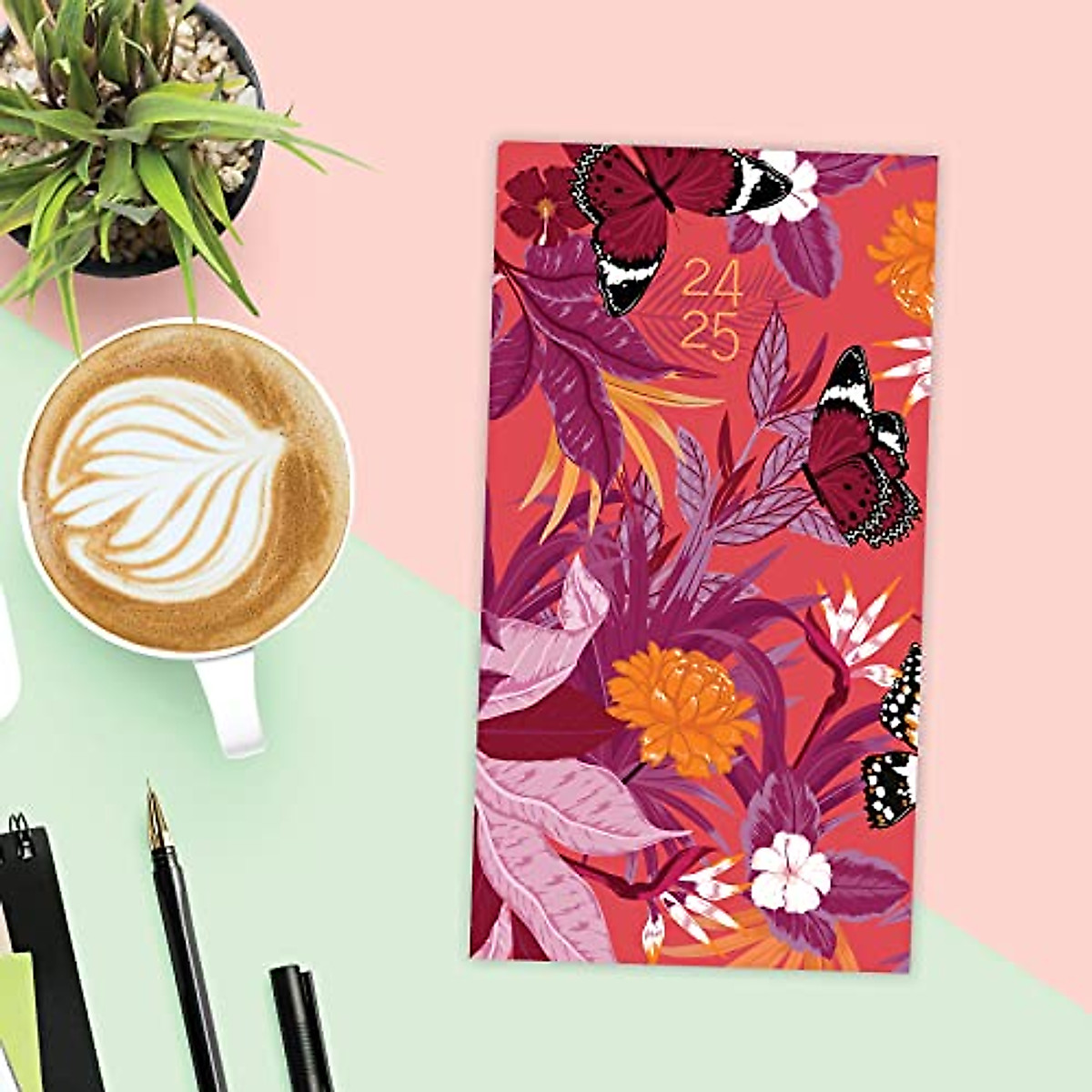 Willow Creek Press Tropical Summer 2-Year January 2024 - December 2025 Monthly Pocket Planner (3.5" x 6.5")