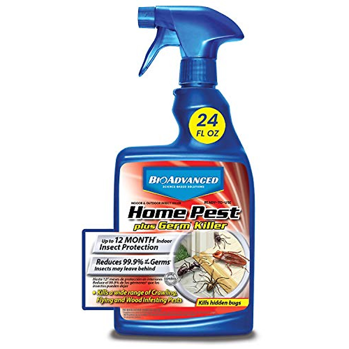 BioAdvanced Home Pest Germ Killer Indoor & Outdoor Insect Killer, Ready-to-Use, 24 oz