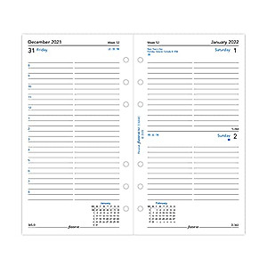 Filofax Personal Day per Page English appointments Diary - 2022