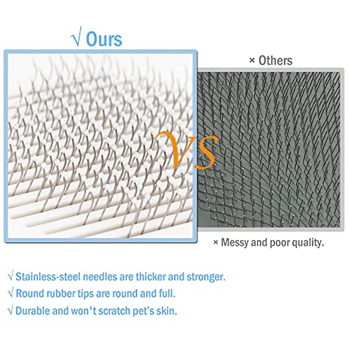 Yintoper Cat Brush with Release Button, Self Cleaning Slicker Brush for Shedding Grooming or Massage, Cat Brush for Indoor Cats Removes Loose Fur, Dog Brush for Short or Long Hair Dogs, Cats, Rabbits