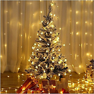 Yummuely Star Lights Star String Lights 10Ft 20 LED Star Fairy Lights Battery Operated Waterproof Indoor Outdoor Twinkle Christmas Lights for Bedroom Party Wedding Xmas Tree Decoration (Warm White)