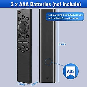 Voice Remote Control Replacement for Samsung Smart TV Remote Controller with Voice Function, Replacement for Samsung Crystal UHD QLED 4K 8K Smart TVs(2020/2021/ 2022) (BN59-01385A)