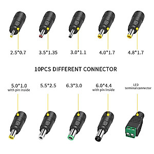 9V 2A 1.5A 0.5A AC Adapter Power Supply 18W 10 Tips UL Listed Charger for Routers LED Rights Tablets Speakers Webcams Transformer