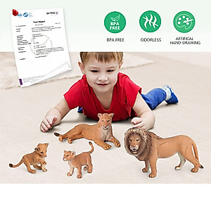 Volnau Animal Toys Figurines 11PCS Africa Figures Zoo Pack for Kids Christmas Decoration Gift Preschool Educational and Jungle Lion Forest King Set