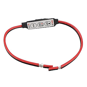 DROK Dimmable Mini DC 12V 12A Single Color LED Strip Dimmer Switch Brightness Control 5050 3528 5630