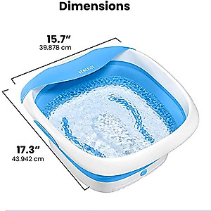 Homedics Compact Pro Spa Collapsible Footbath with Heat | Vibration Massage, ACU-Node Surface, Heat Maintenance | Improves Circulation, Soothe Tired Muscles, Collapsible Tub for Easy Storage