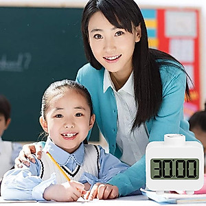 KAMEISHI Rotating Digital Timer Cute for Kitchen Study Exercise Cooking Bathroom with Loud Alarm Timers Mute Mode Study Supplies (Battery Included)