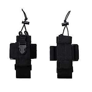 HEOPBIRD Radio Holster, MOLLE Radio Holder Universal Walkie Talkie Pouch Case for Duty Belt, Tactical Police Two Way Radio Nylon Harness for Baofeng, Motorola, Kenwood,2 Pack
