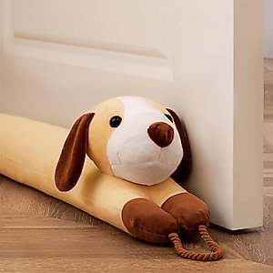 Sunolga 38" Weighted Door Draft Stopper Under Door Noise Air Stopper 2.4LB, Dog Shape Sound Proof Draft Guard for Doors and Windows