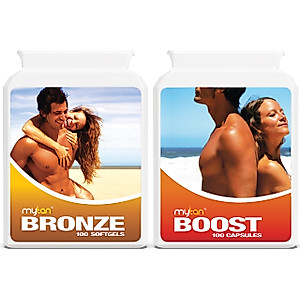 MyTan Ultimate Tanning Pack | Bronze & Boost Tanning Pills | Worldclass Sun Tan Pills | Tan Faster, Darker, Longer