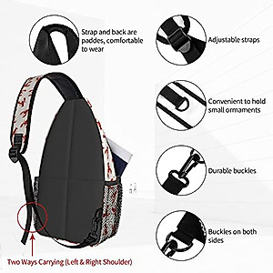 NiuKom Red Lobsters Crawfish Crossbody Bags for Women Trendy Sling Backpack Men Chest Shoulder Bag Gym Cycling Travel Hiking Daypack