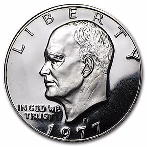 1977 S Eisenhower IKE Dollar Clad Condition Proof