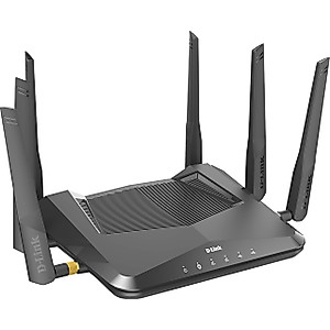 D-Link DIR-X5460 EXO AX5400 Wi-Fi 6 Router with Gigabit Ethernet Ports, MU-MIMO, Band Steering, 1024 QAM, OFDMA, WPA3, Firewall, Parental Controls and Speedtest. Works with Alexa/Gooogle Assistant.