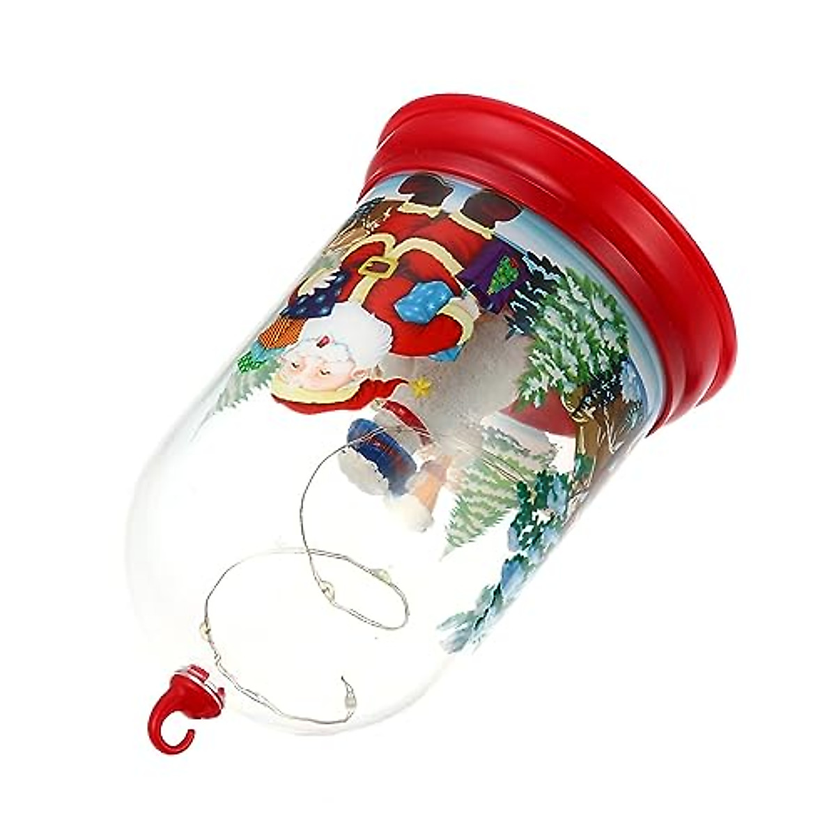 Gadpiparty Christmas Glow Night Lights Christmas Snow Globes Mini Christmas Tree Kids Decor Christmas Candle Lantern Xmas Party Bag Filler Light up Snow Globe Lantern Xmas Table Lamp Desktop