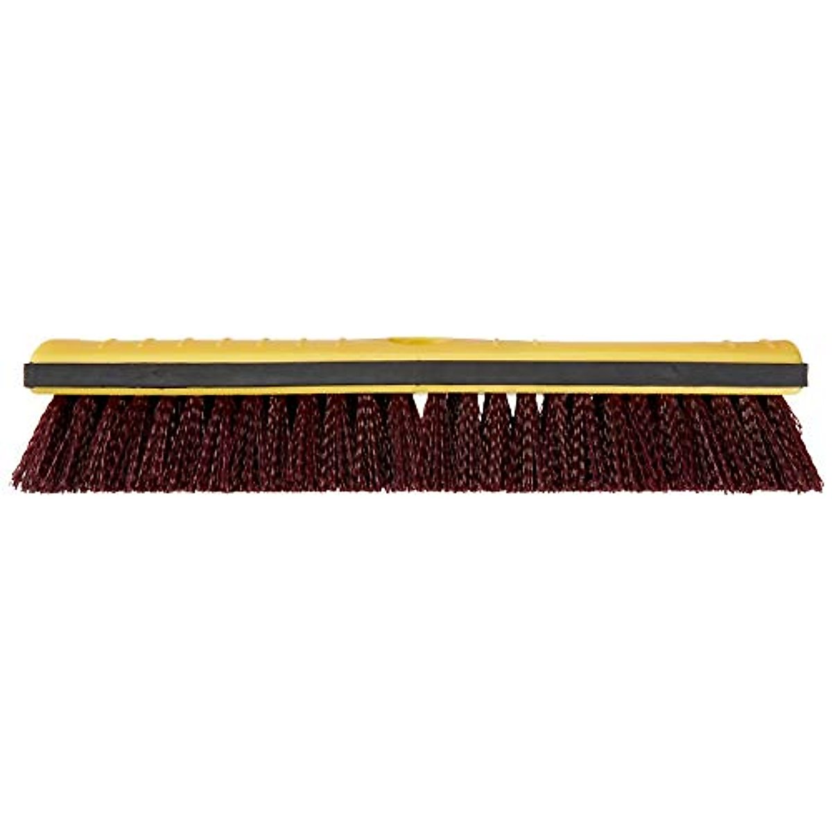 Amazon Basics 12" Deck Rectangular Brush With Soft Bumper, Black & Yellow