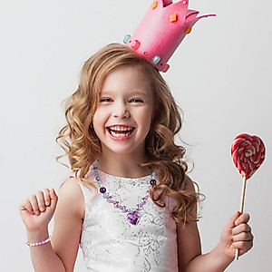 G.C Princess Bead Jewelry Making Kit Necklace Bracelet Ring Making Supplies Kids Creativity DIY Beading Kits Art and Craft kit Toy Gifts for 3 4 5 6 7 8 9 10+ Year Old Girls(with Heart Box)