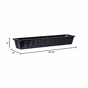 Novelty 2368 02368 Plastic Flower Box Planter, 36-Inch, Black