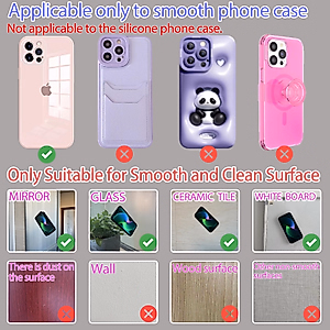 Yojaro Silicone Suction Cup Phone Case Mount Double Sided, Phone Accessories Hands-Free Strong Grip Holder for Selfies and Videos, Silicon Phone Stand for iPhone and Android Light Pink