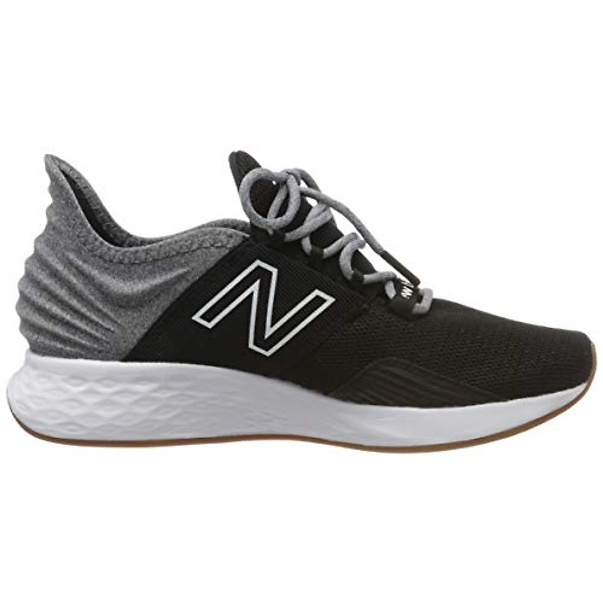New Balance Women's Fresh Foam Roav V1 Sneaker, Black/Light Aluminum, 8