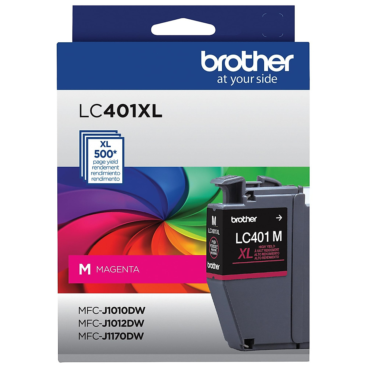Brother Genuine LC401XLM High Yield Magenta Black Ink Cartridge