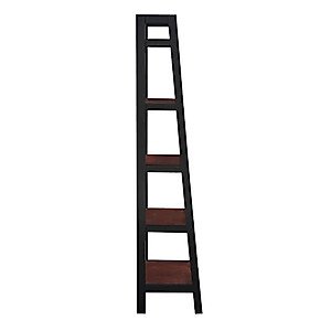 Linon Home Décor Crosby Black Cherry Five Shelf Bookcase