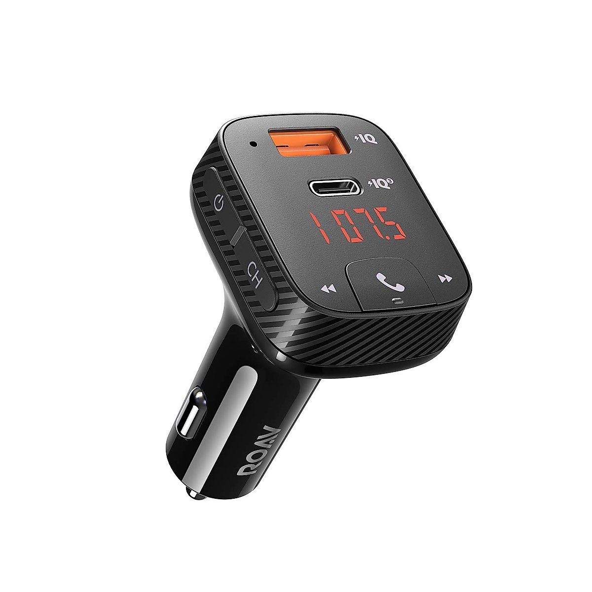 Anker Roav Bluetooth Car Adapter and Charger, Power IQ 3.0 Type C PD, FM Transmitter for Car, Wireless Calling with 5.0, Noise Cancellation -T2