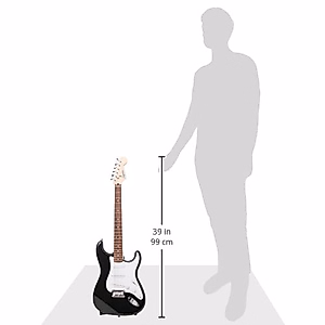 Stratocaster Electric Guitar Kit with Amp, Bag, Strap - Fender Squier, Poplar Body, Laurel Fingerboard