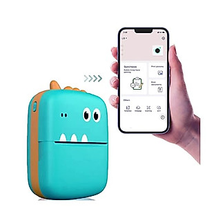 Mini Thermal Printer, 200DPI Bluetooth Receipt Printer, Inkless Pocket Printer with APP, Portable Black White Printer for Pictures Labels Texts, Compatible with iOS Android Phone