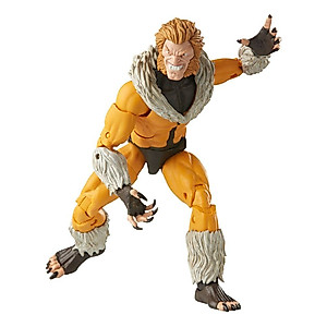 Marvel Legends Series X-Men Sabretooth Action Figure 6-Inch Collectible Toy, 3 Build-A-Figure Part