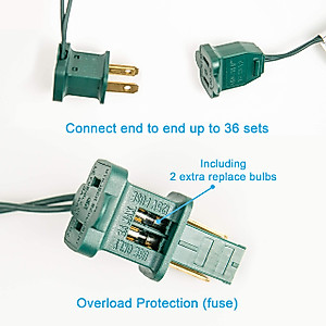 KAiSnova 70 Led Christmas Lights Outdoor Decorations 19FT Red Green White String Light with Pearlized Glass Bulbs ETL Certified Globe String Lights for Patio Backyard Deck Tree and Halloween Party