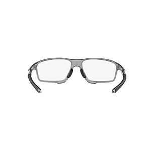 Oakley Men's Ox8080 Crosslink Zero Asian Fit Square Prescription Eyewear Frames, Polished Grey Shadow/Demo Lens, 58 mm