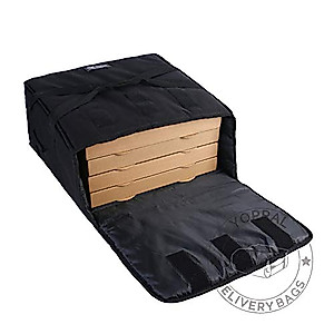 YOPRAL Professional Insulated Pizza Delivery Bag 20” x 20” x 9”, Durable Warmer Food Delivery Bag for Restaurant,Postmates,Catering