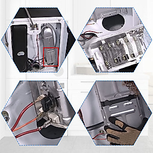 WED4815EW1 Dryer Heating Element for Whirlpool Maytag MEDX655DW MEDC465HW0 MEDC200XW1 MEDC200XW0 MEDC215EW MEDX655DW1 MEDC400VW0 MEDC300BW0 WED4815EW0