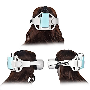 Oculus Quest 2 Accessories Head Strap, Replacement for Elite Strap,Adjustable Head Strap Headband Enhanced Support and Reduce Head Pressure in VR, Comfortable Protective Strap for Oculus Quest 2