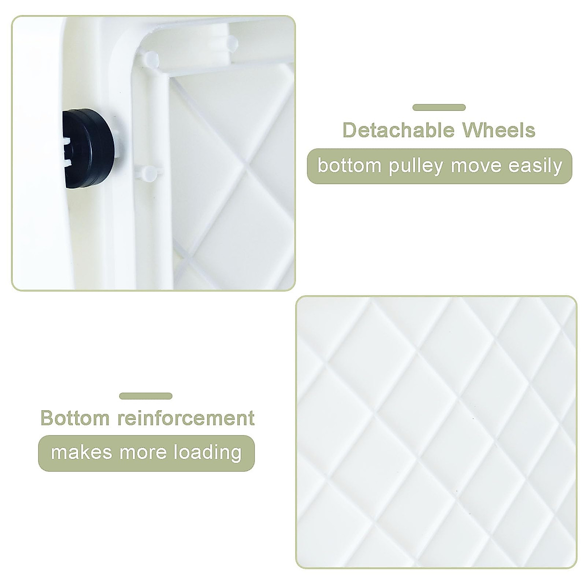 Stackable Storage Bins, 48.7 QT Closet Organizers and Storage, Collapsible Clear Storage Bins with Lids and Wheels for Bedroom Toy Storage Bins Pantry Storage Organizer Bins